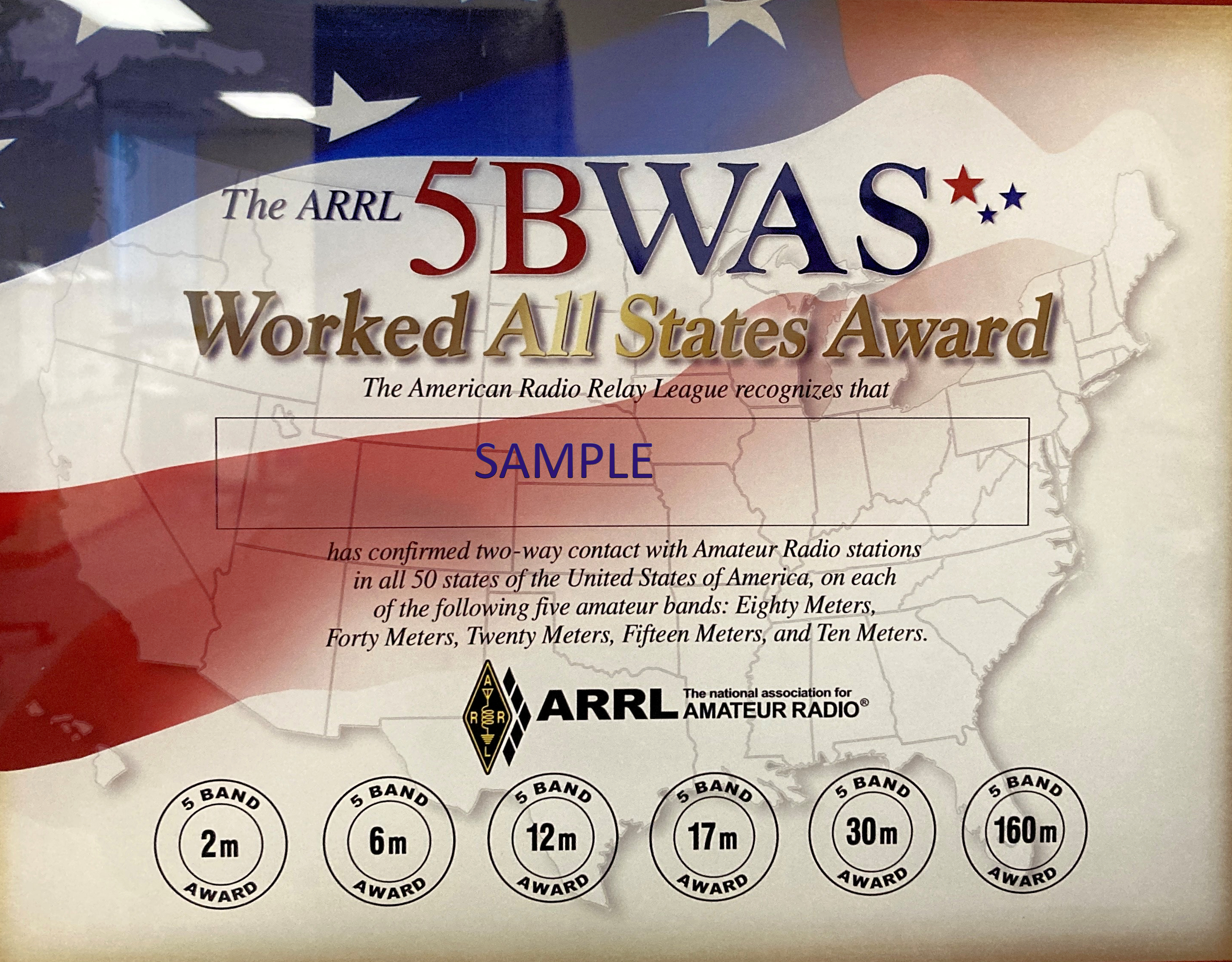 Special Pricing on ARRL 5Band WAS and Triple Play WAS Award-Plaque ...